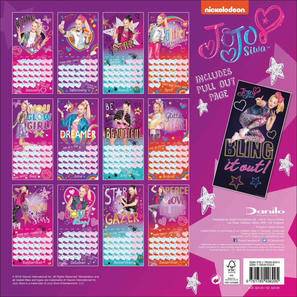 JoJo Siwa Official 2019 Square Wall Calendar | Angus & Robertson