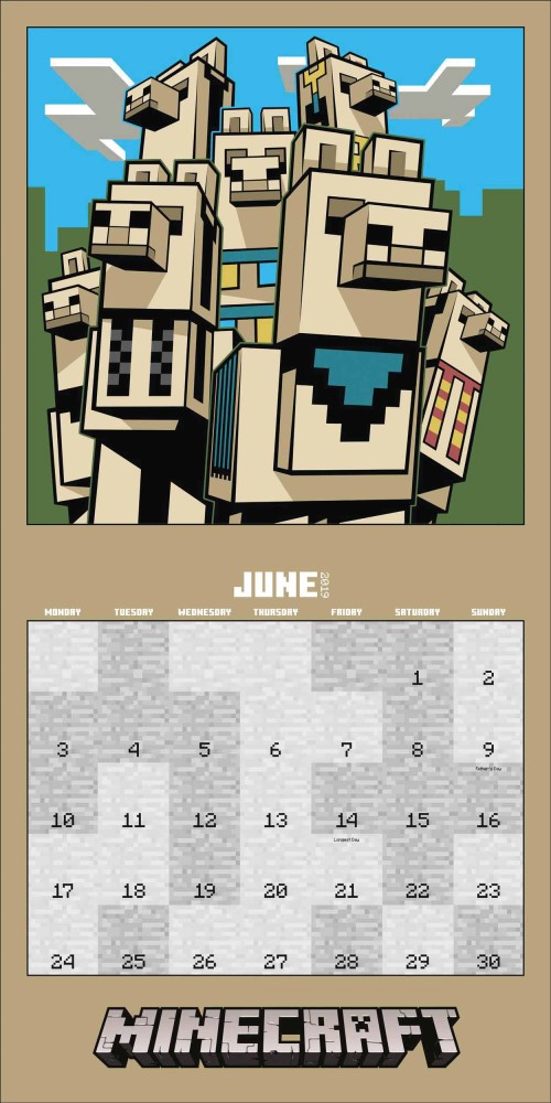 Minecraft Official 2019 Square Wall Calendar | Angus & Robertson